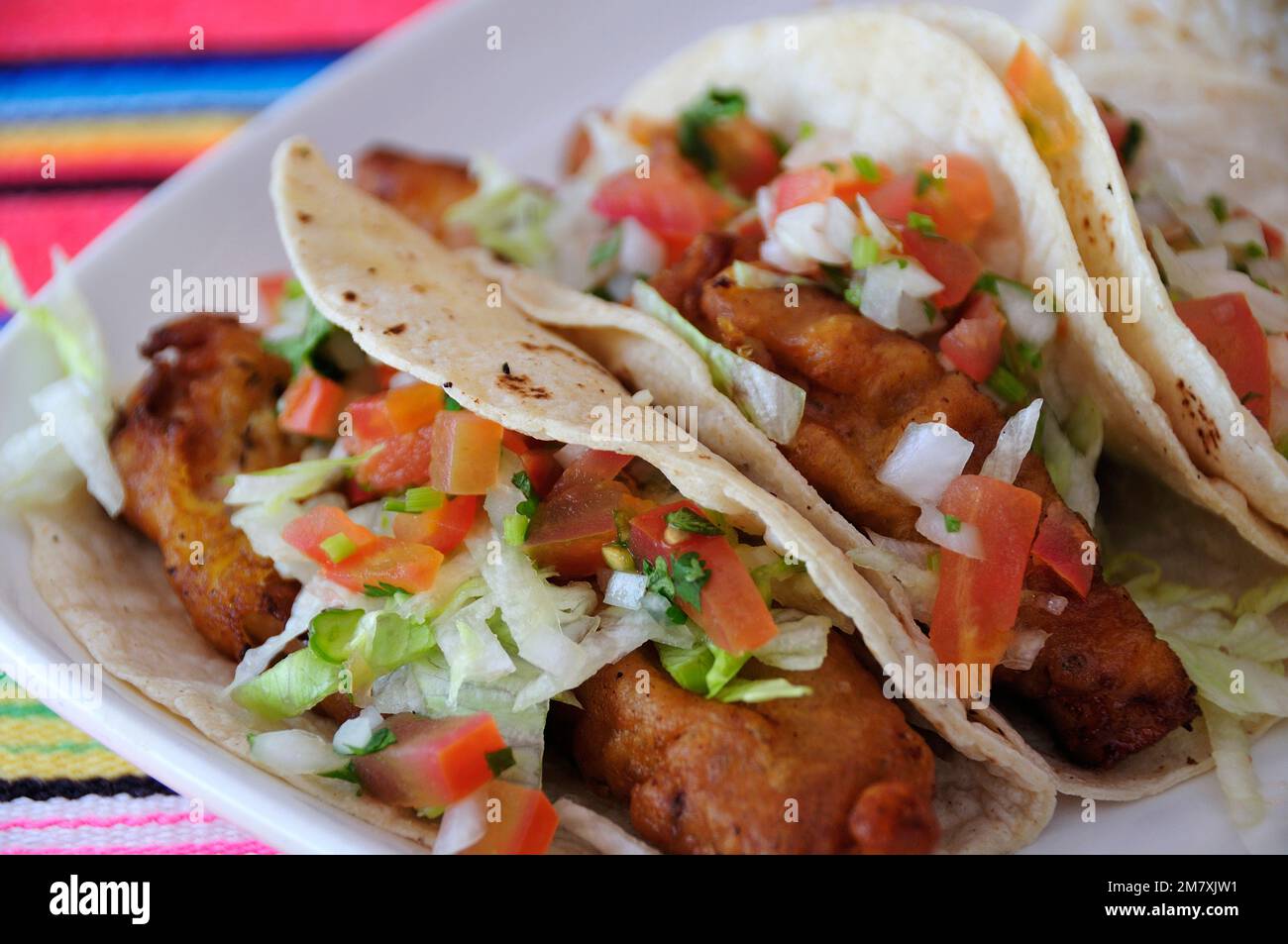 Mexico, Baja California Sur, Cabo Pulmo, Fish Tacos Stock Photo - Alamy