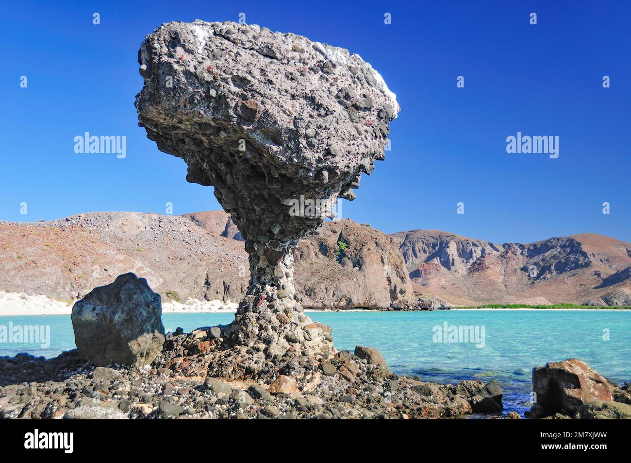 Mushroom rock balandra beach hi-res stock photography and images - Alamy