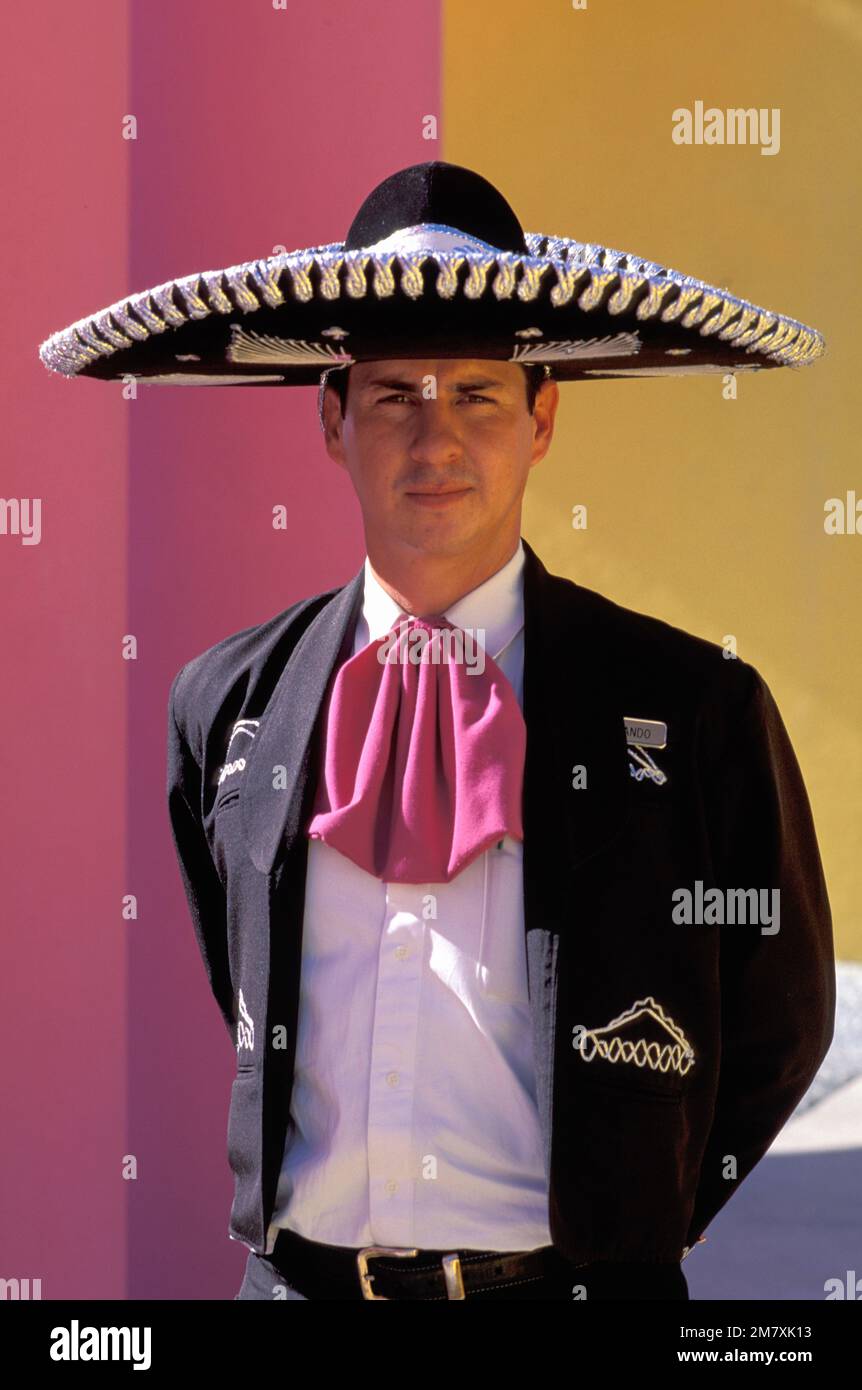 Mexico, Baja California, Sur, Cabo San Lucas, Mariachi door man Stock ...