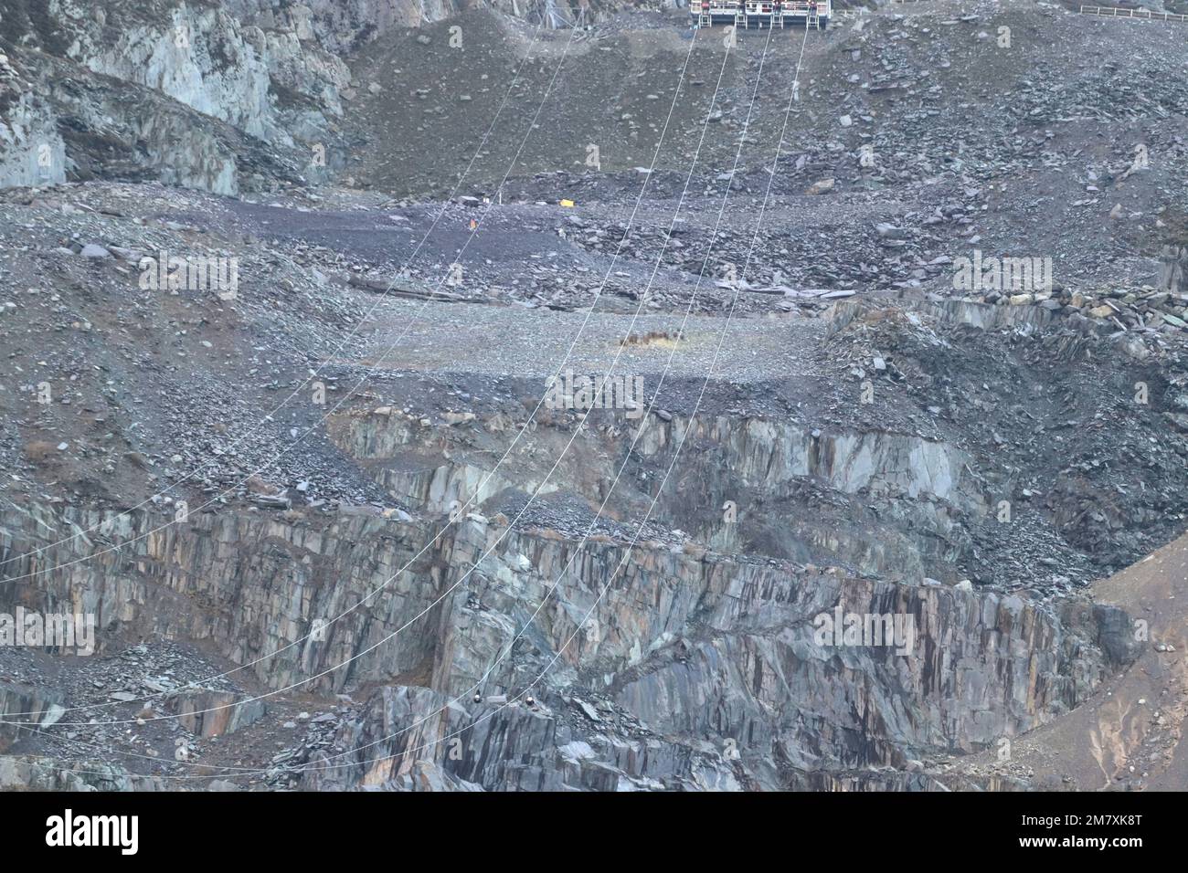 Penrhyn quarry zipline hi-res stock photography and images - Alamy