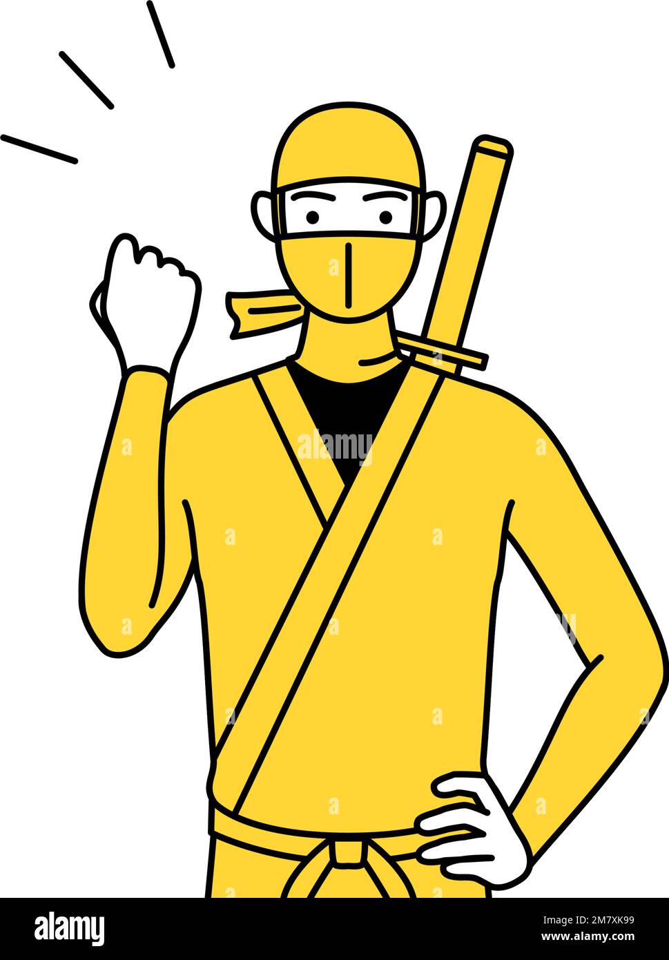 A man dressed up as a ninja posing with guts Stock Vector Image & Art ...