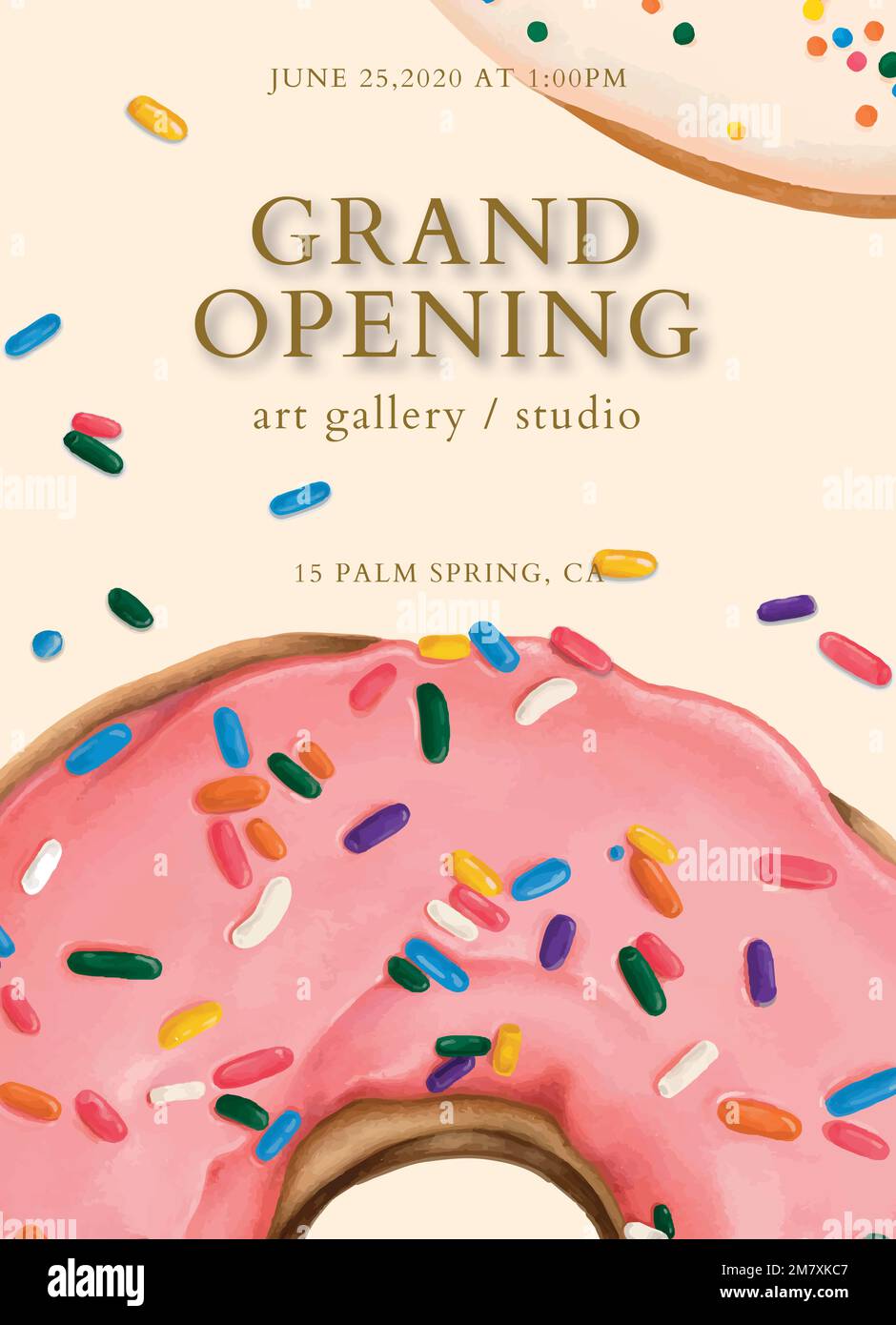 Hand drawn bakery pattern card template vector Stock Vector Image & Art ...