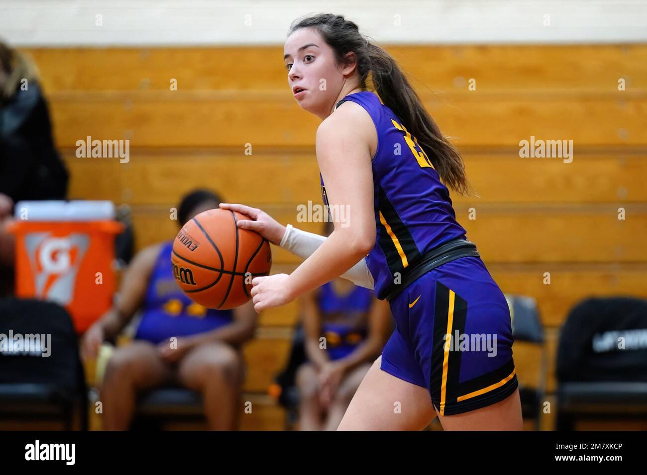 Girls playing basketball in gym hi-res stock photography and images - Alamy