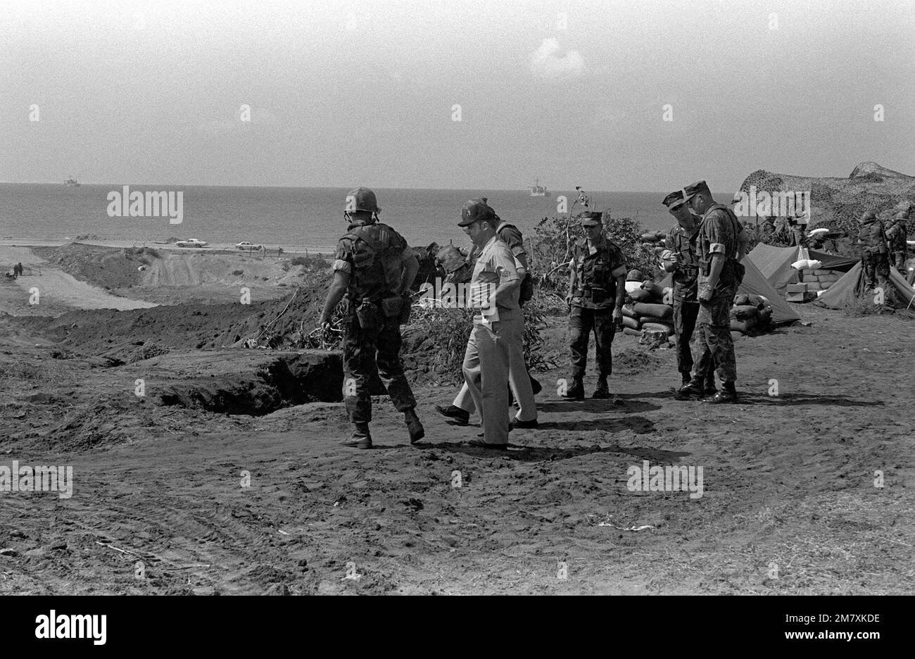 Vice Admiral William H. Rowden, Sixth Fleet Commander, tours the 32nd ...