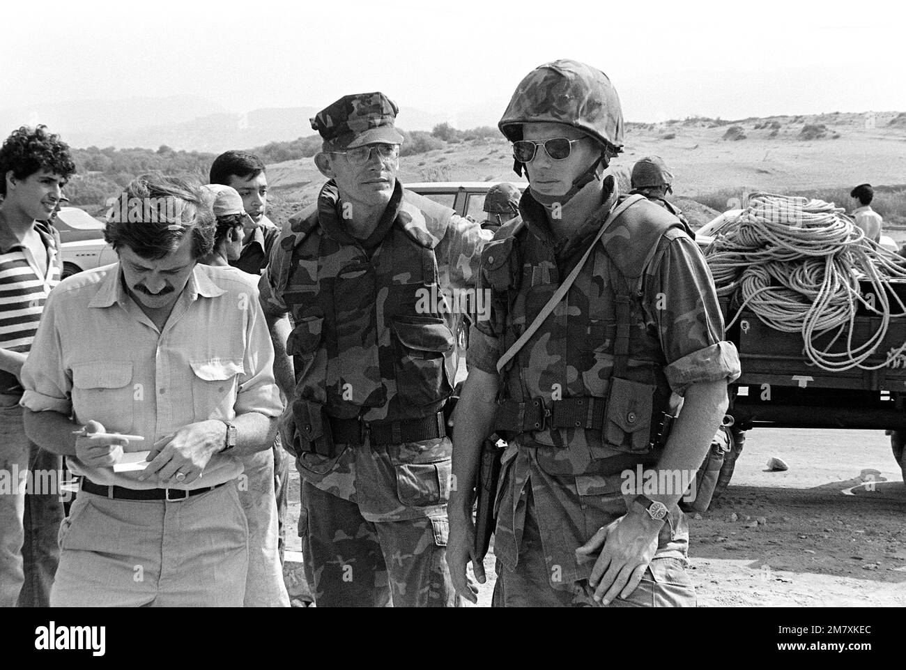 Two marines from marine Black and White Stock Photos & Images - Alamy