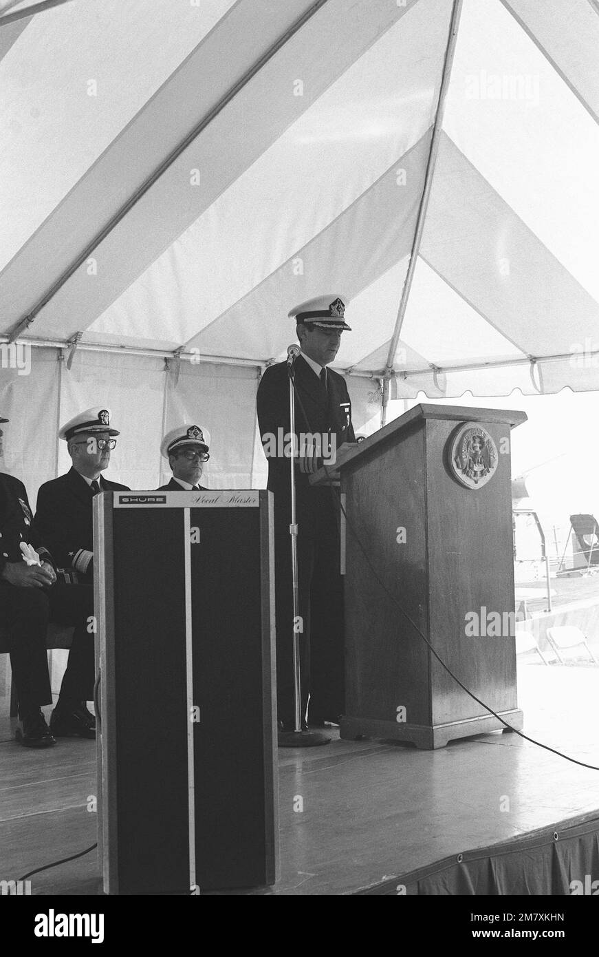 The Turkish Naval Attache to the United States speaks at the combined ...