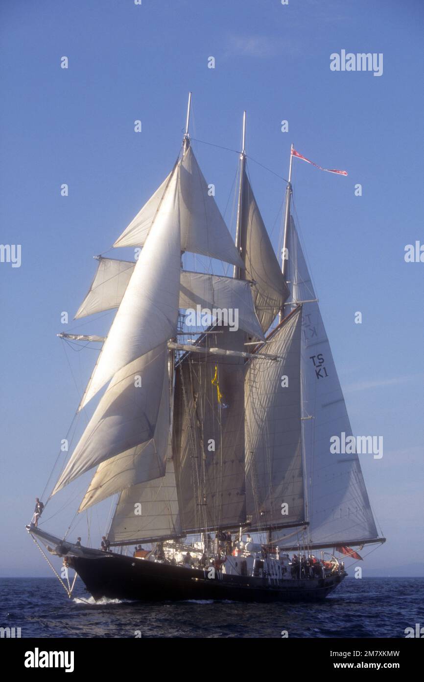 British topsail schooner Sir Winston Churchill, Stavanger race start ...