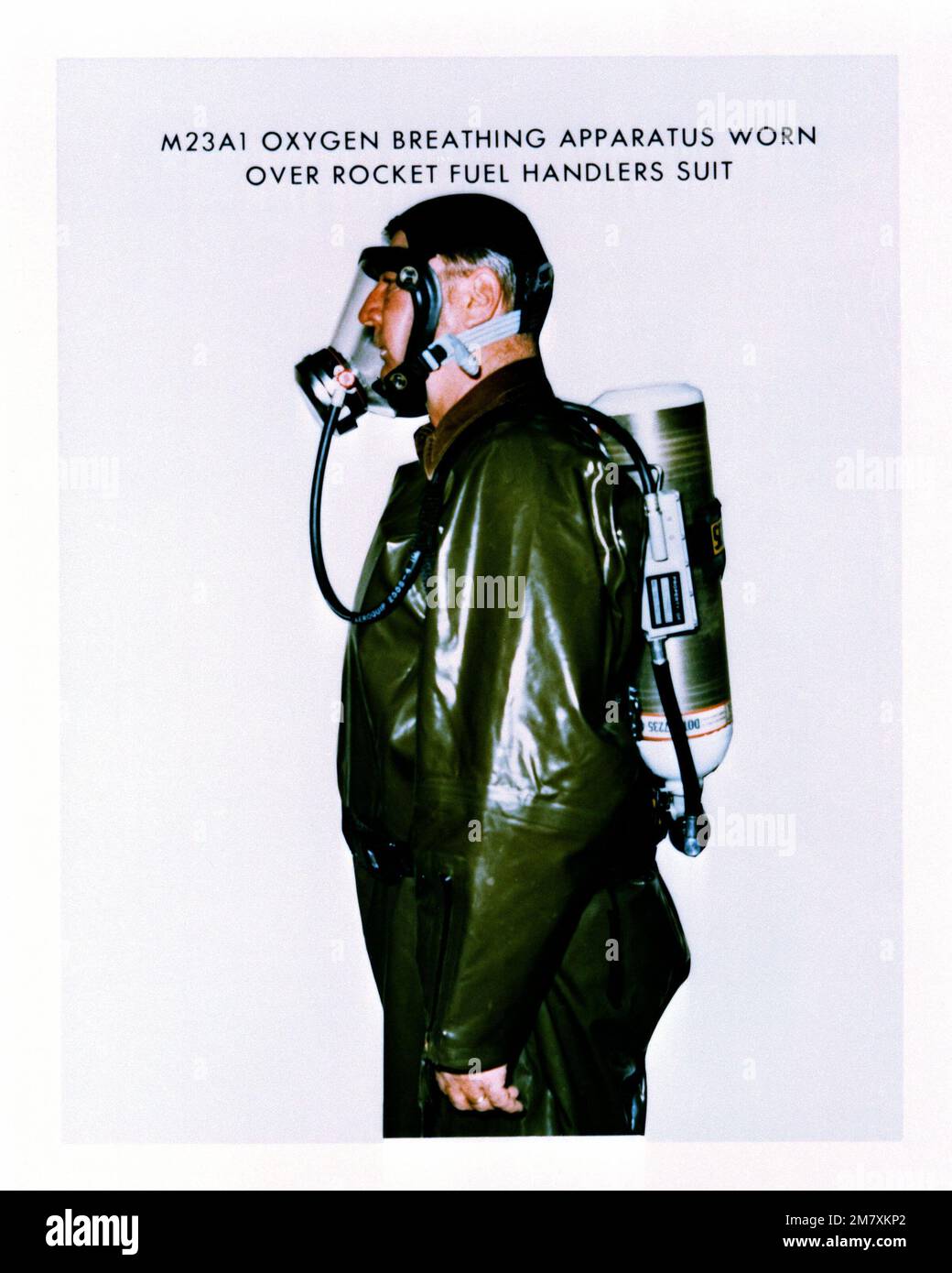 A view of the M-23A1 Rocket Fuel Handler's Oxygen Breathing Apparatus ...