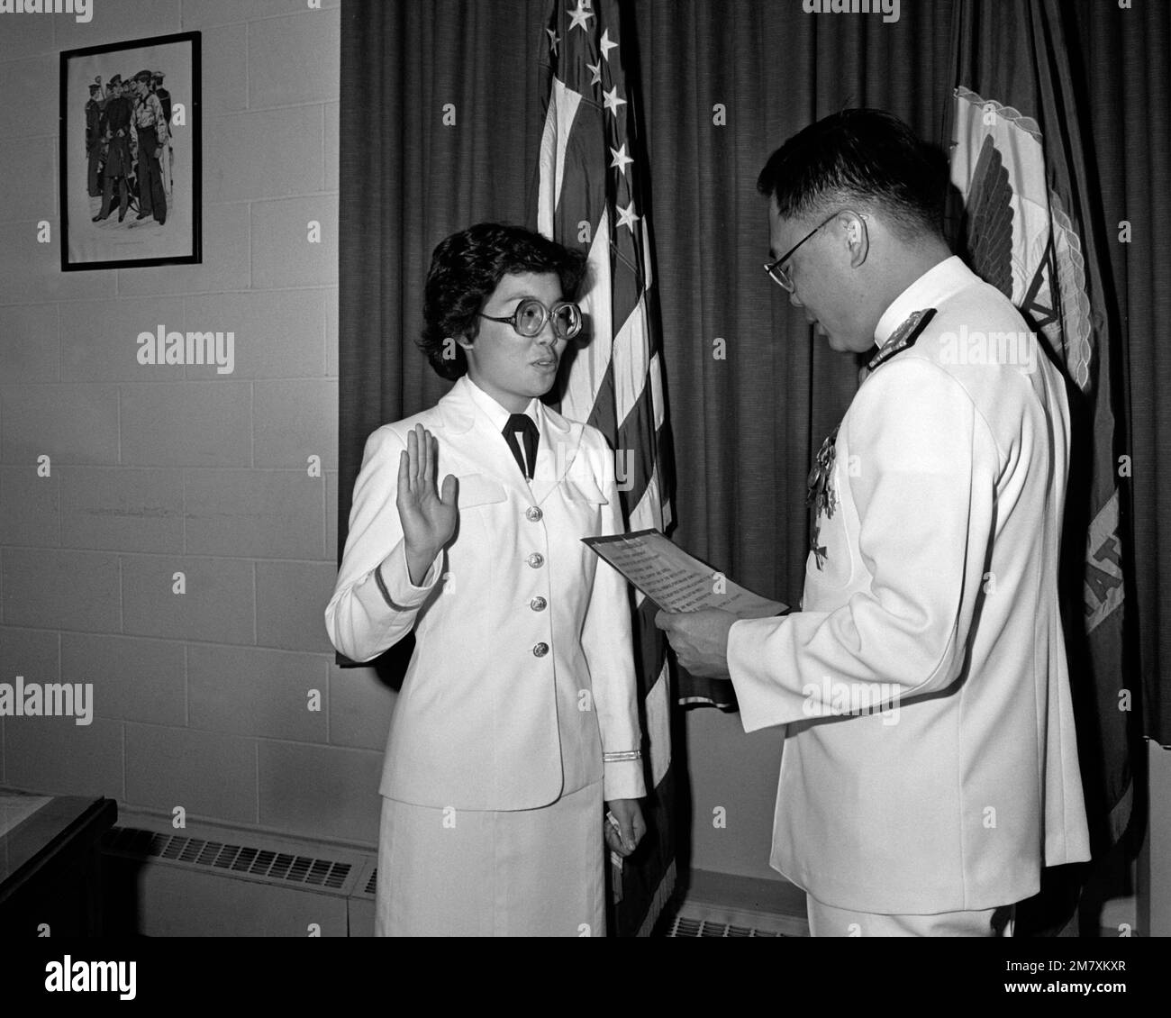 ENSIGN Donalda Charlotte Chang is being commissioned as an officer at ...