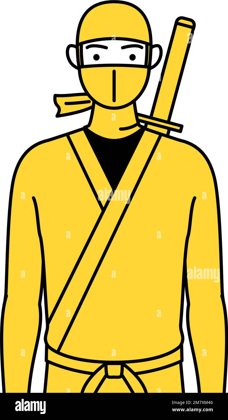A man dressed up as a ninja, standing Stock Vector Image & Art - Alamy