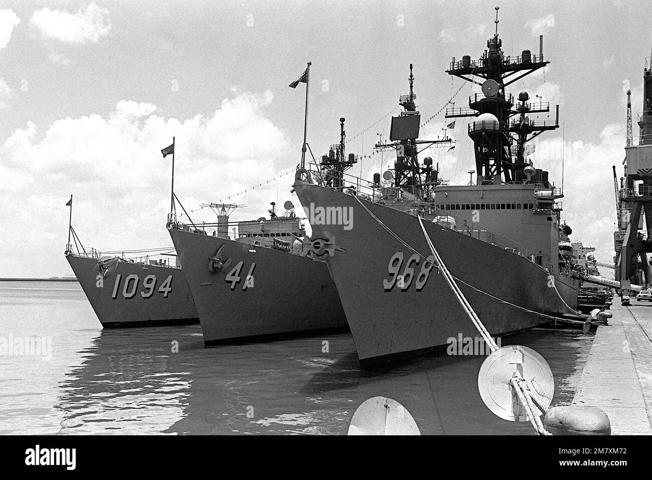 A port bow view of the Unitas XXI ships in port during the exercise ...