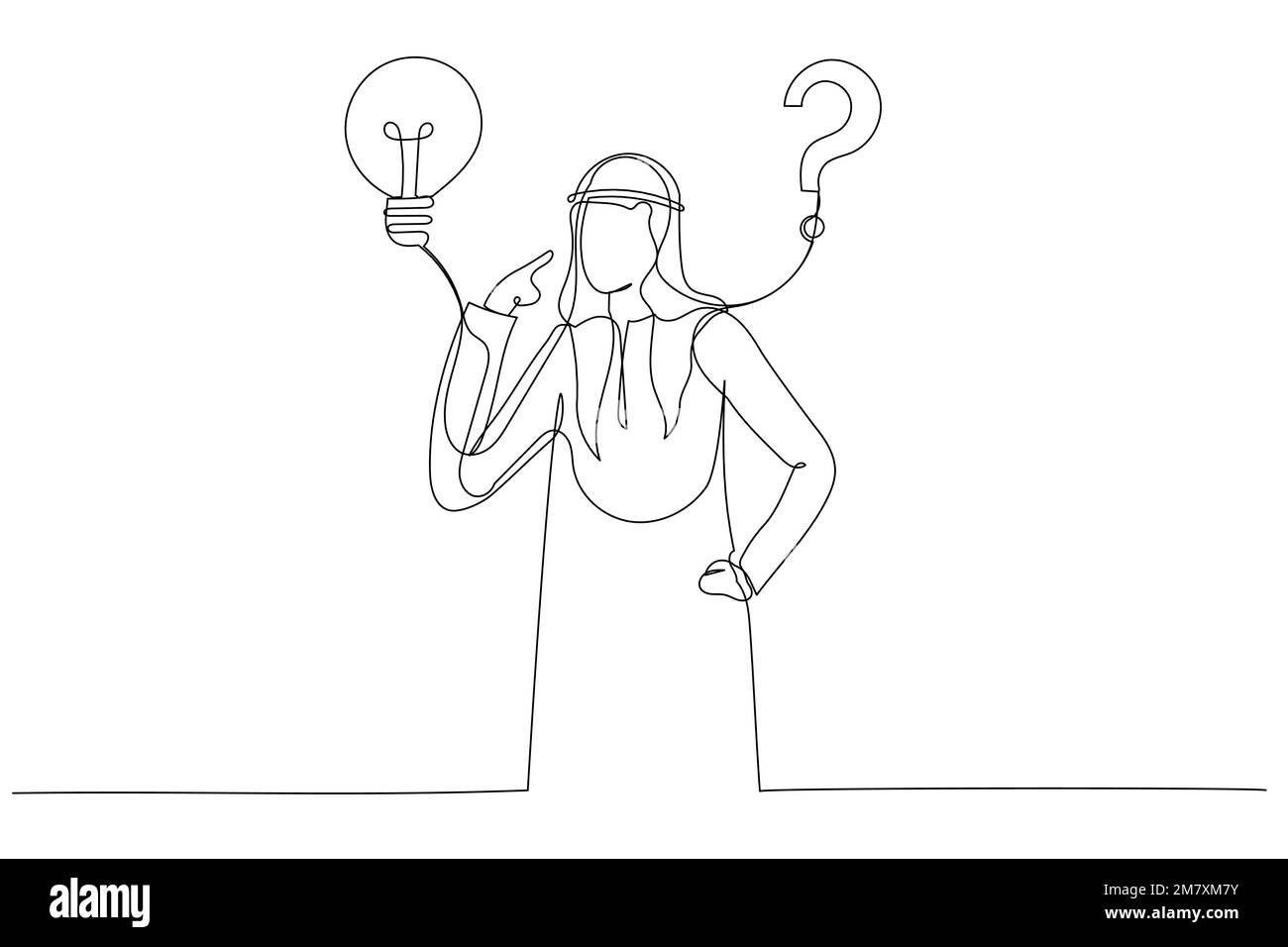 Illustration of arab businessman think of solution to solve problem ...