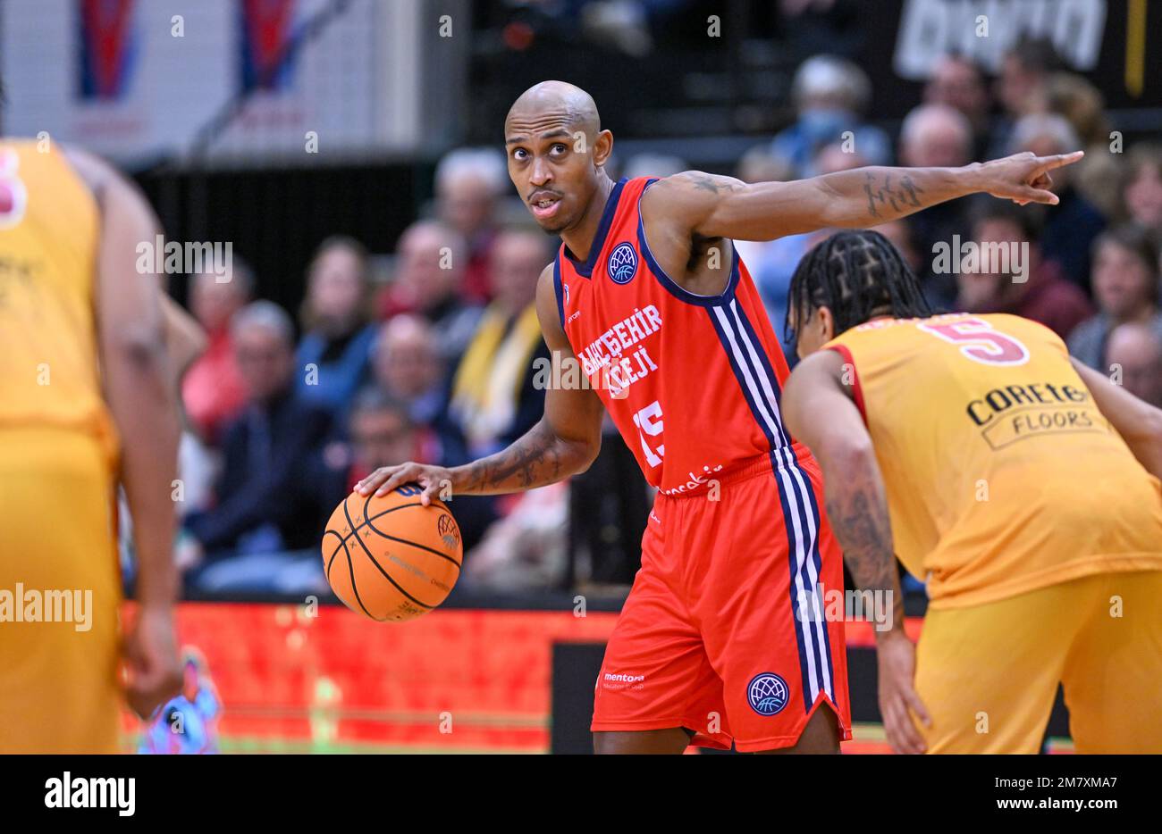 Oostende, Belgium. 10th Jan, 2023. Jamar Smith (15) of Bahcesehir ...