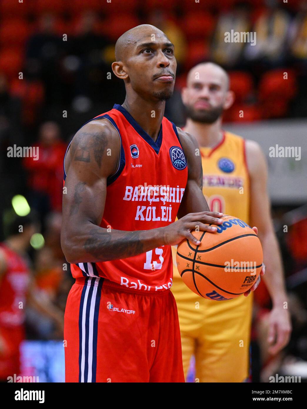 Oostende, Belgium. 10th Jan, 2023. Jamar Smith (15) of Bahcesehir ...