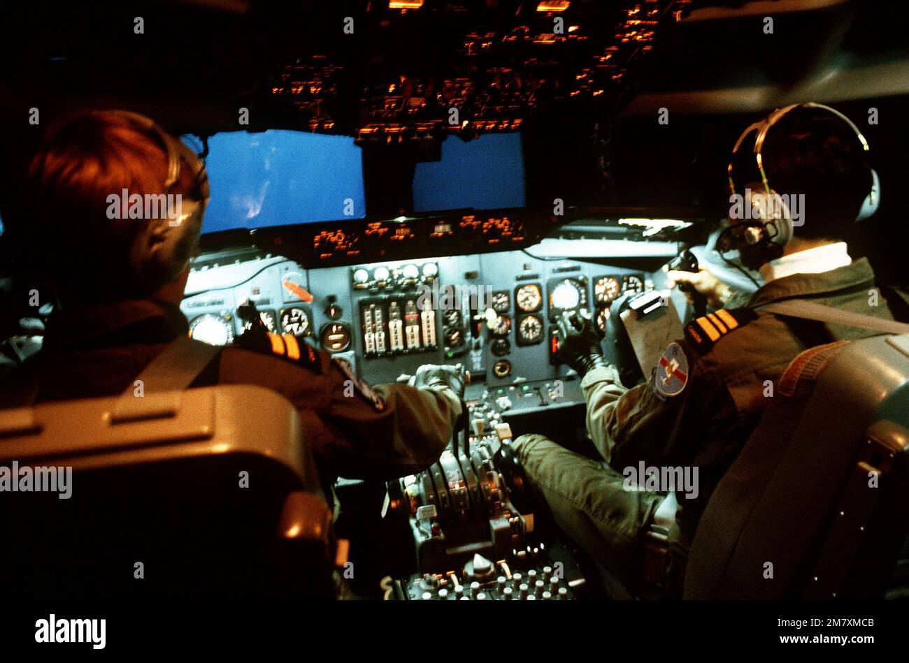 Canadian pilots practice their flying skills at the controls of a ...