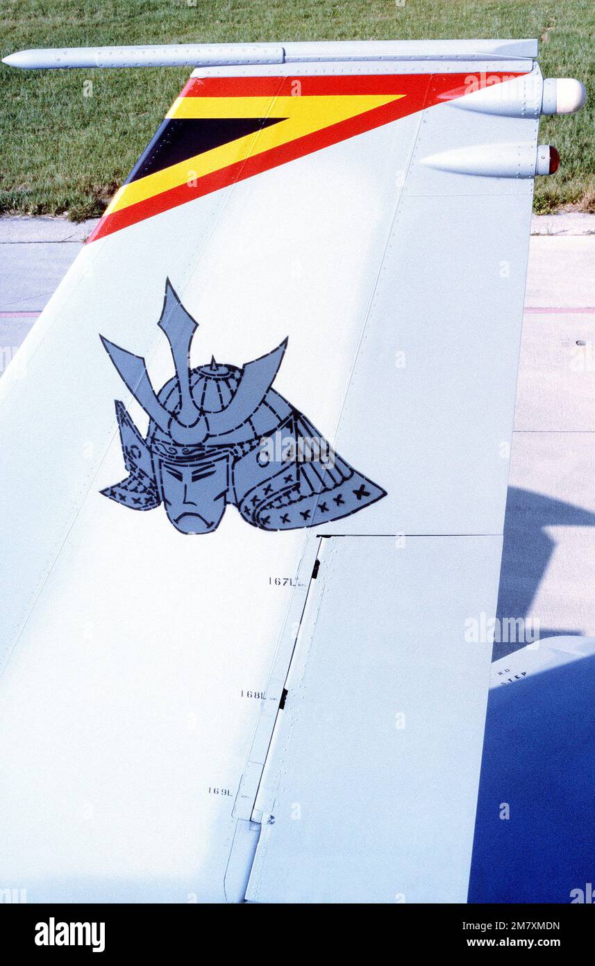 A view of the Shogun emblem and the colors of the 18th Tactical Fighter ...
