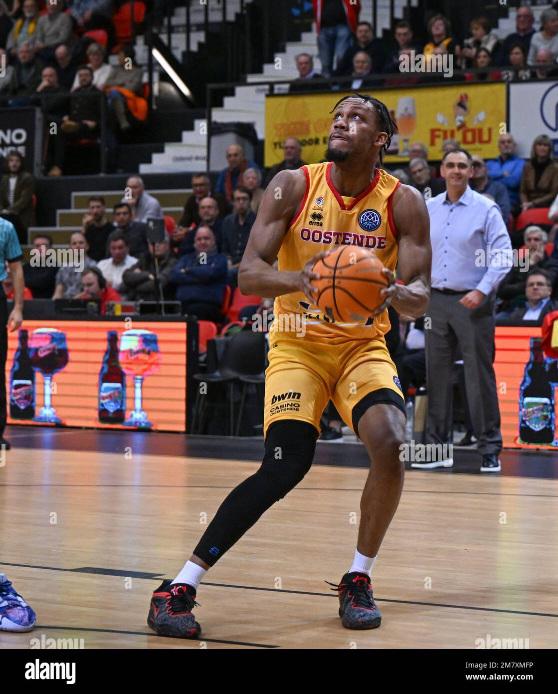 Oostende, Belgium. 10th Jan, 2023. Tre'Shawn Thurman (15) of BCO ...