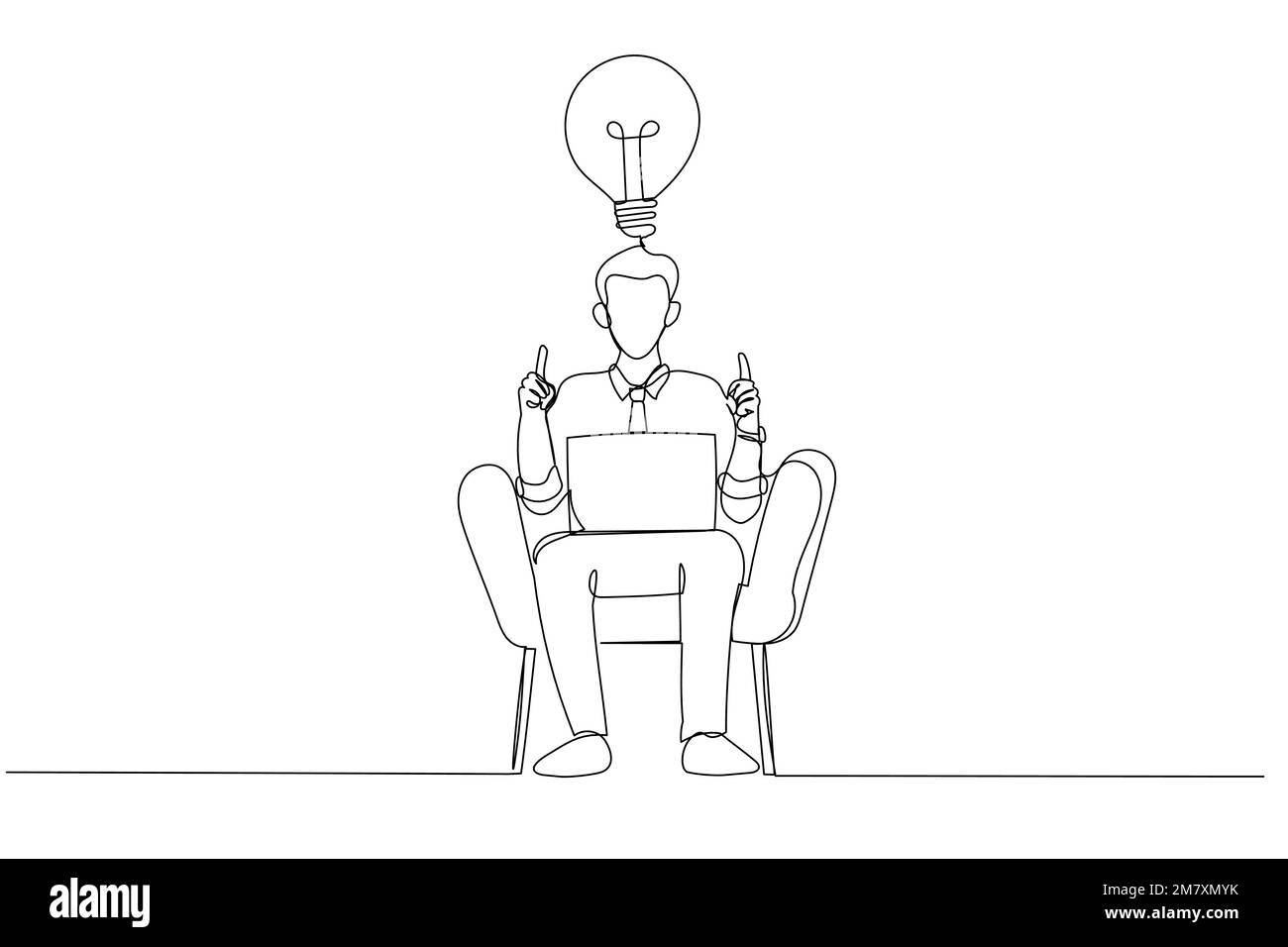 Illustration of businessman having creative idea gesturing eureka with ...