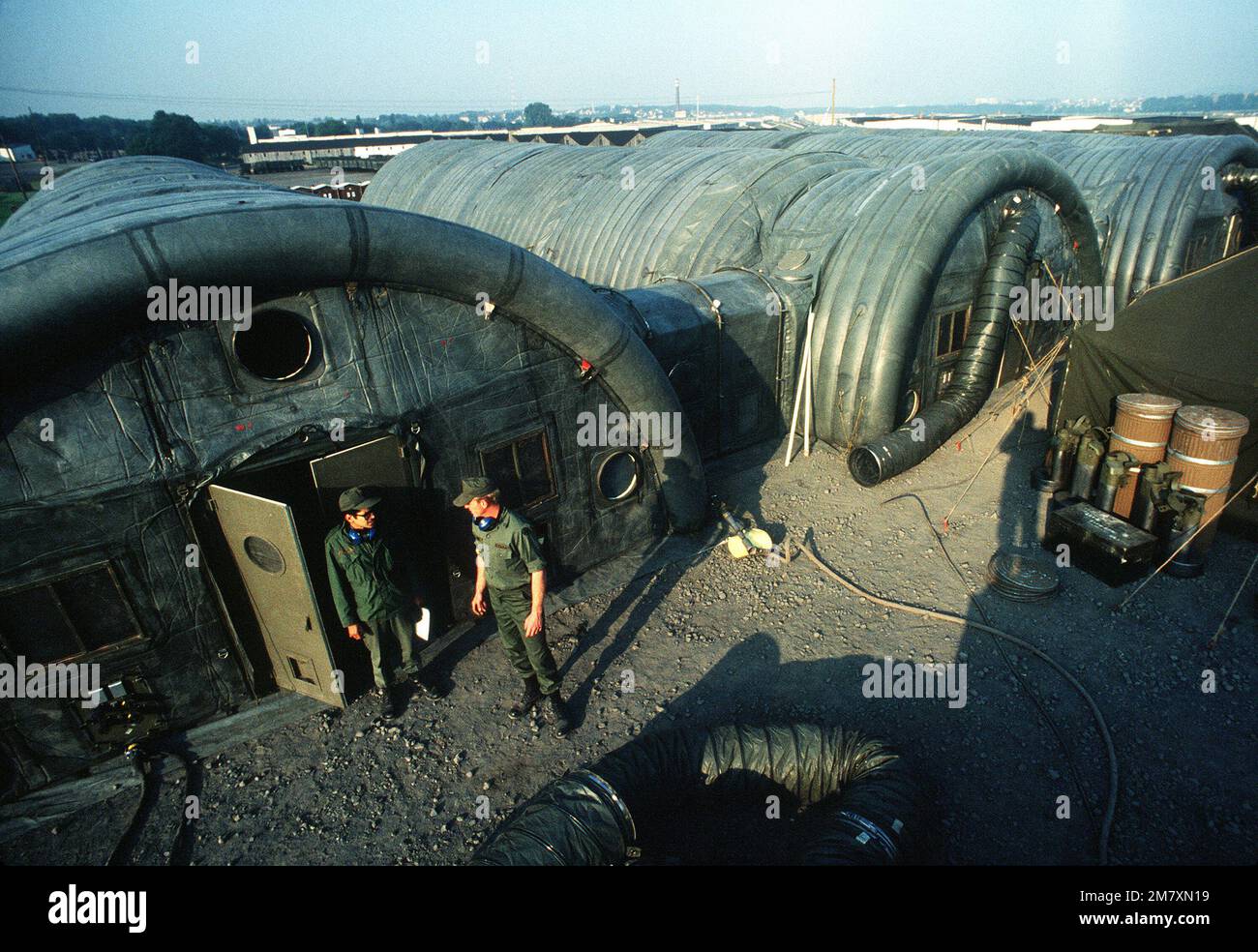 A view of the 32nd Combat Mobility Hospital compound during Exercise ...