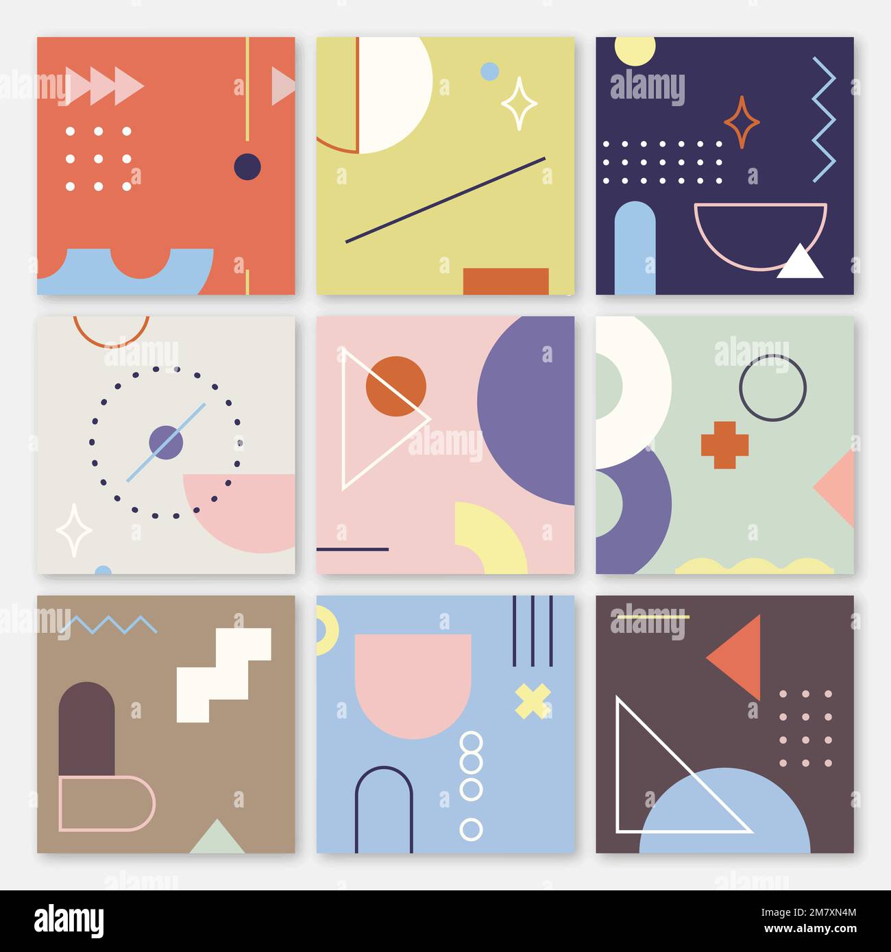 Geometric patterned banners collection vector Stock Vector Image & Art ...