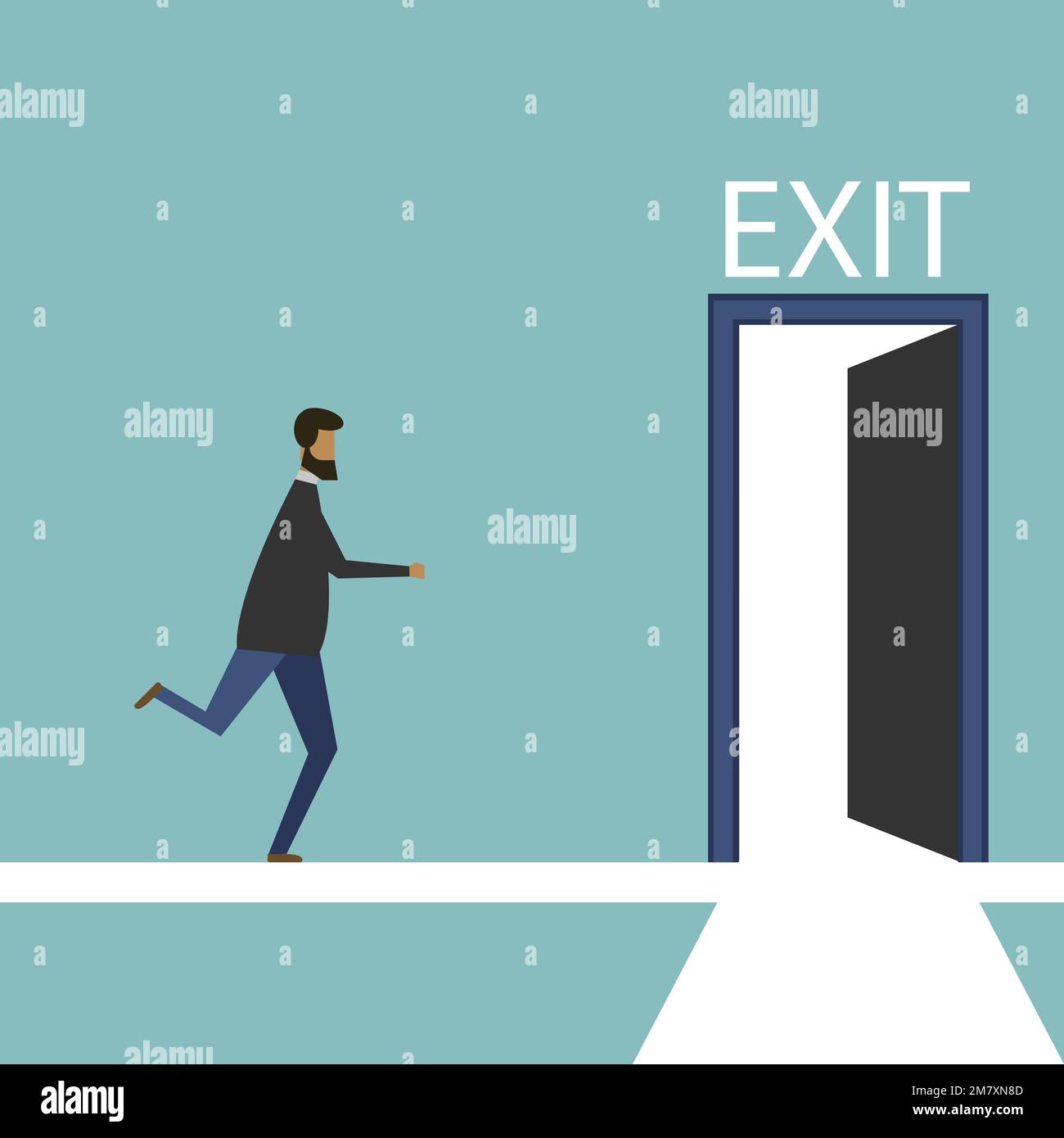 Office people on their way to his work Stock Vector Images - Alamy