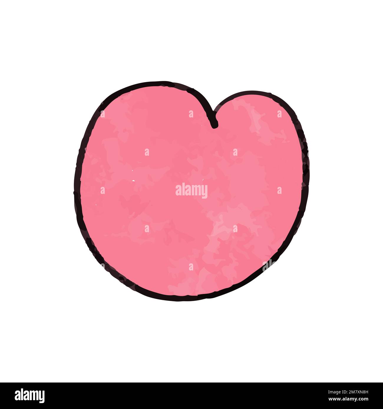 Pink and red heart watercolor shapes. Hand drawn vector illustration ...