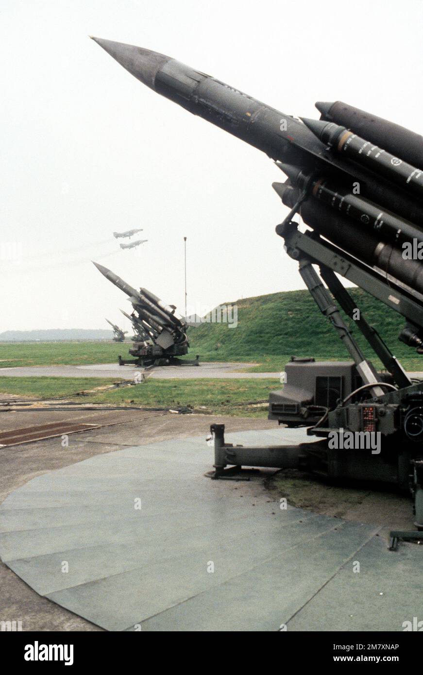 A view of the British Bloodhound Mark 2 Surface-To-Air Weapon Systems ...
