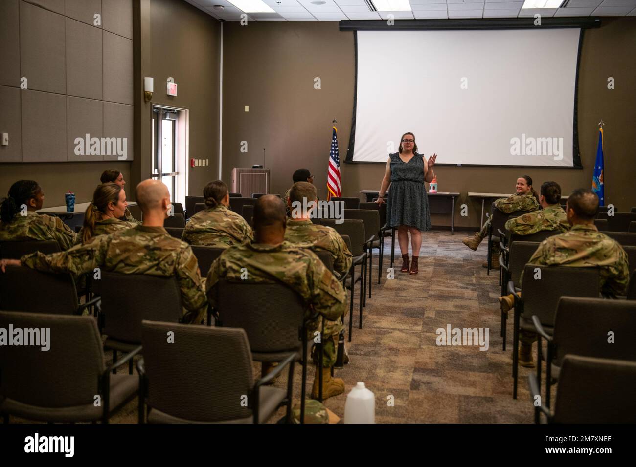 Mrs. Shannon Murphy, 932d Airlift Wing, historian, instructs diversity ...