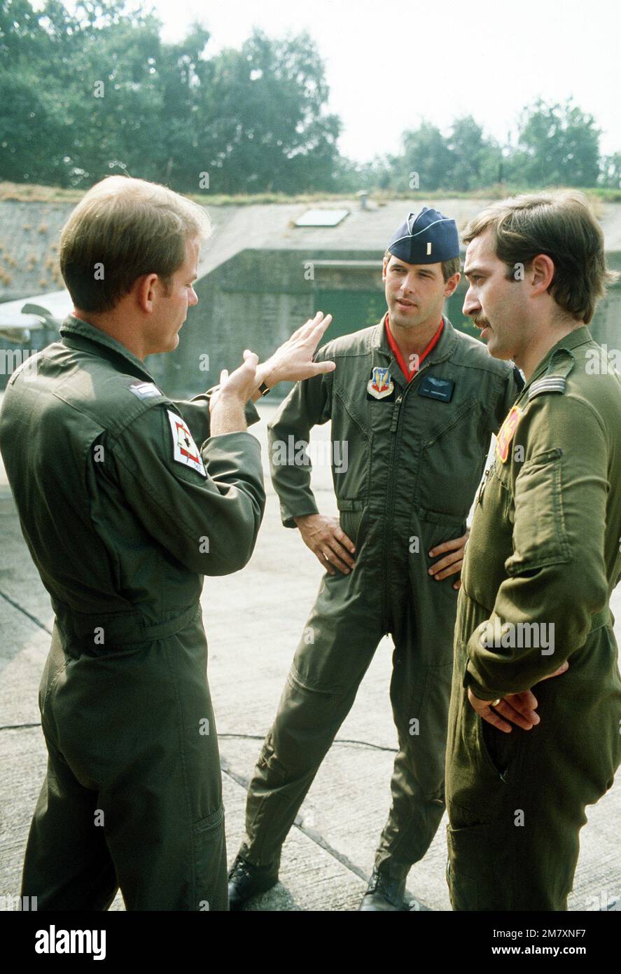 F-4 Phantom II aircraft pilots from the 563rd Tactical Fighter Squadron ...