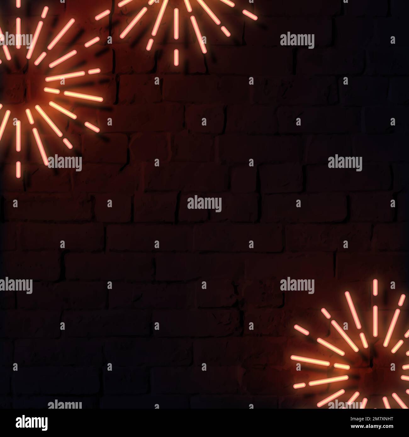 Blank festive neon frame social ads template vector Stock Vector Image ...