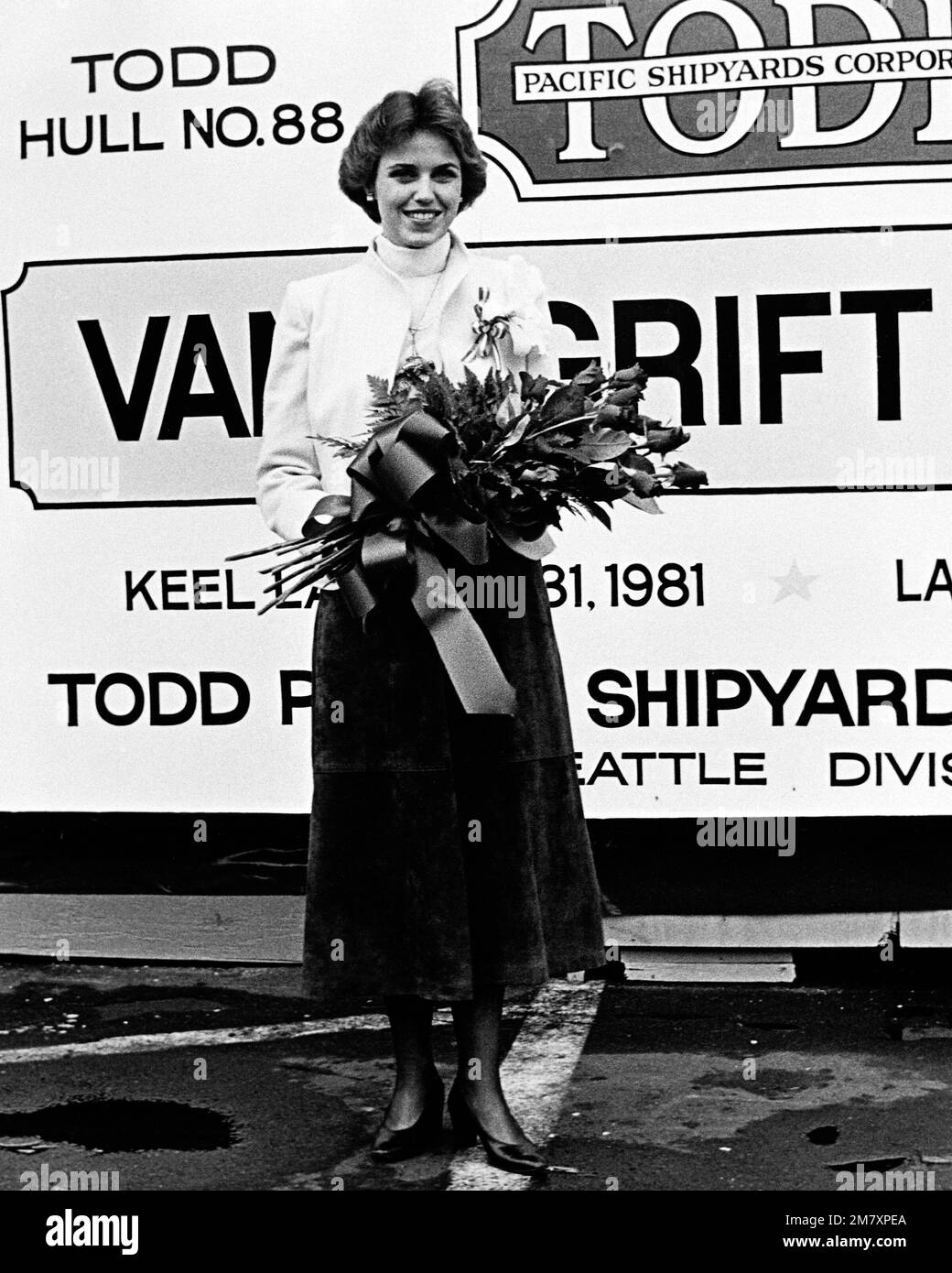 Courtney Vandergrift, sponsor for the guided missile frigate ...