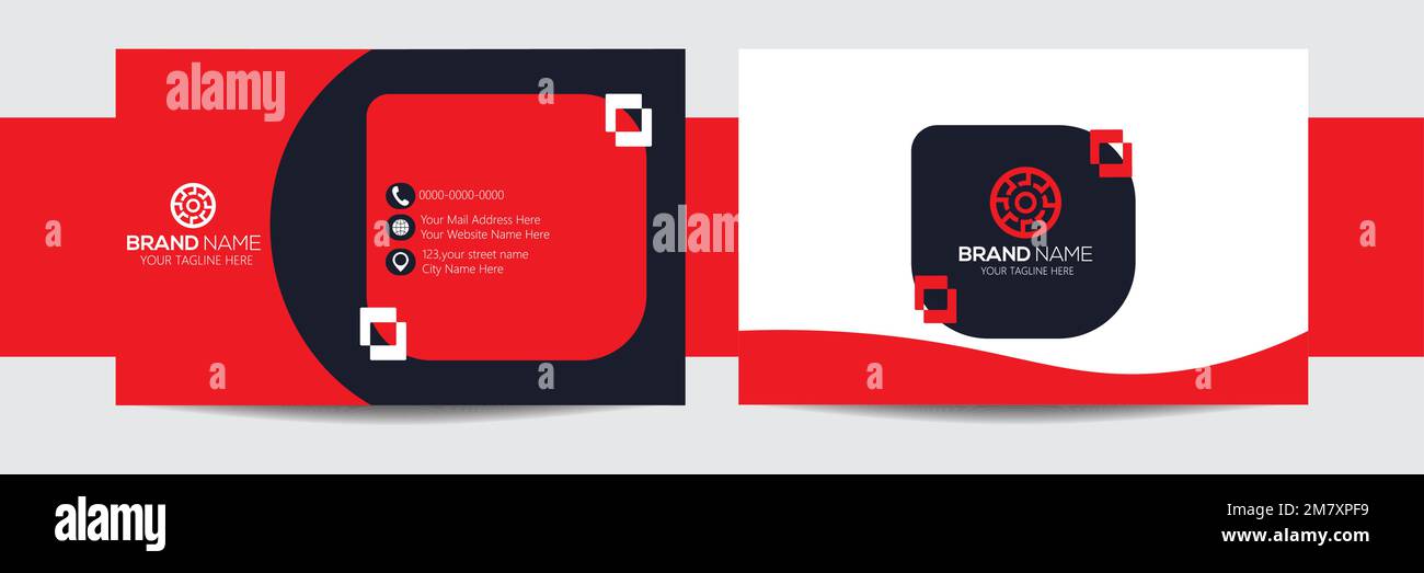 Business card design template, Double sided business card template ...