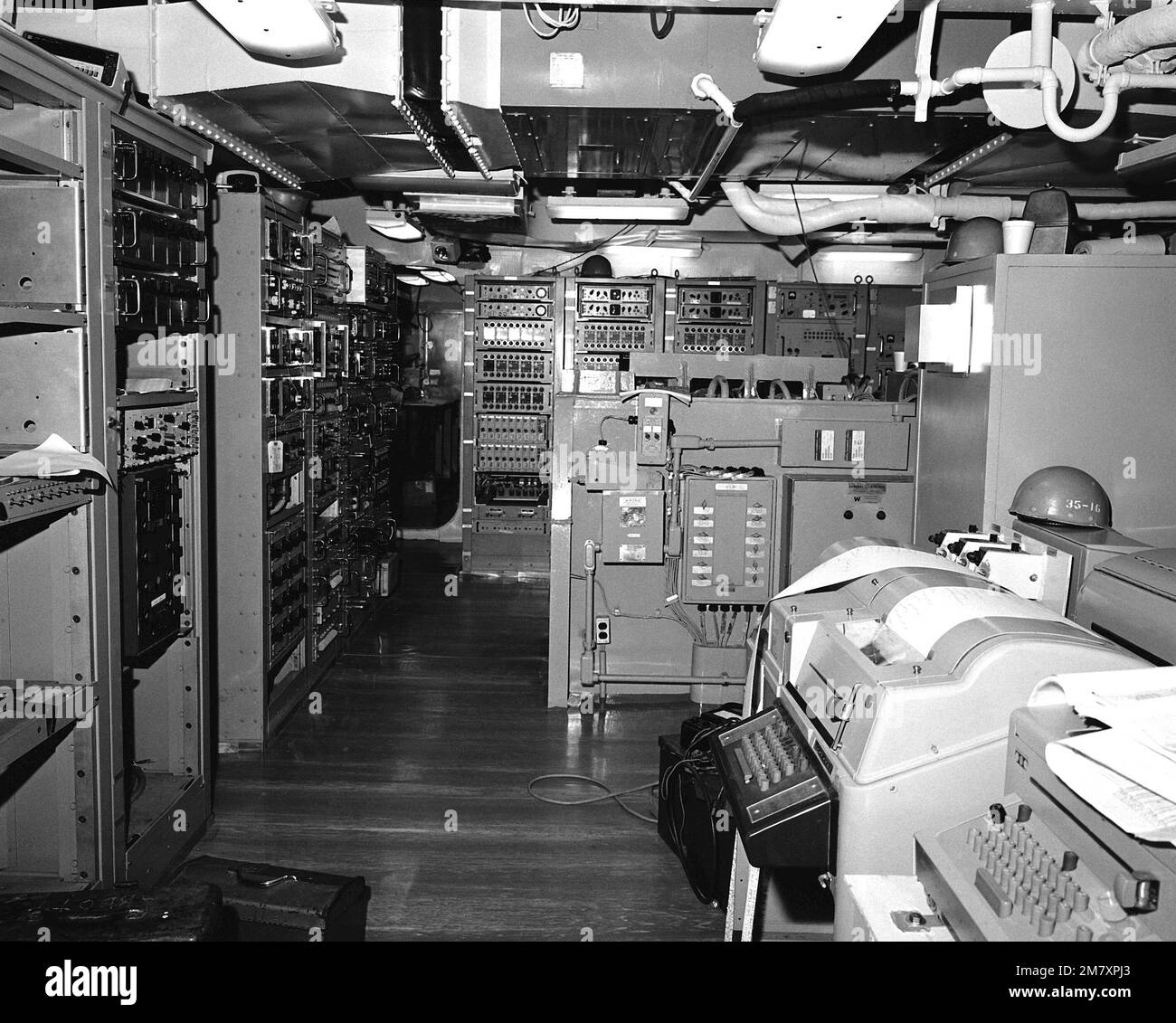 Ship control room technology Black and White Stock Photos & Images - Alamy