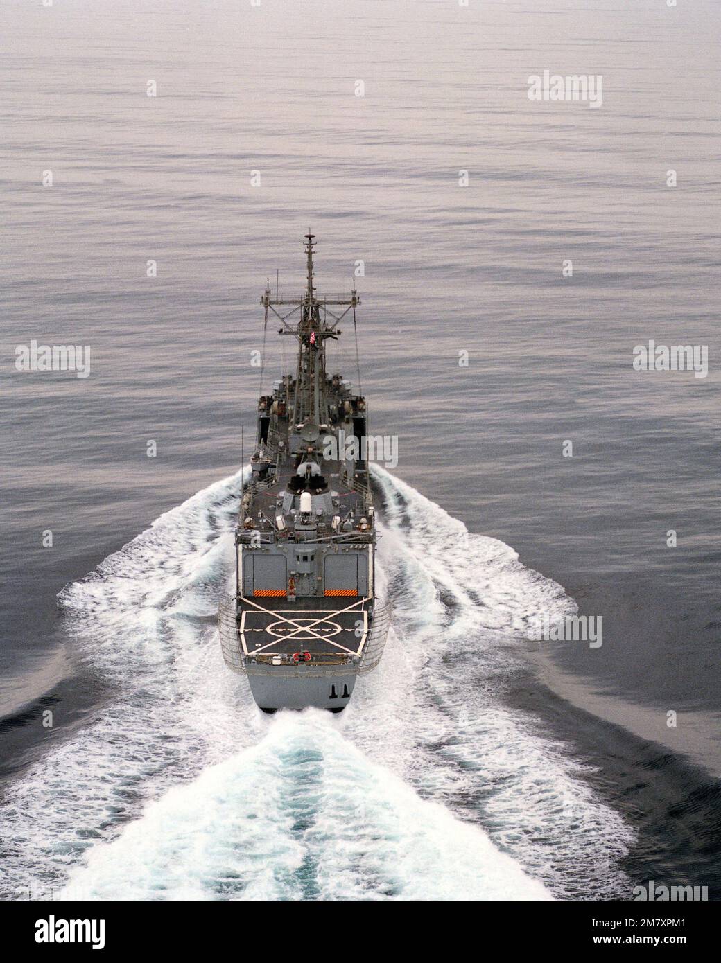 Aerial stern view of the guided missile frigate MAHLON S. TISDALE (FFG ...