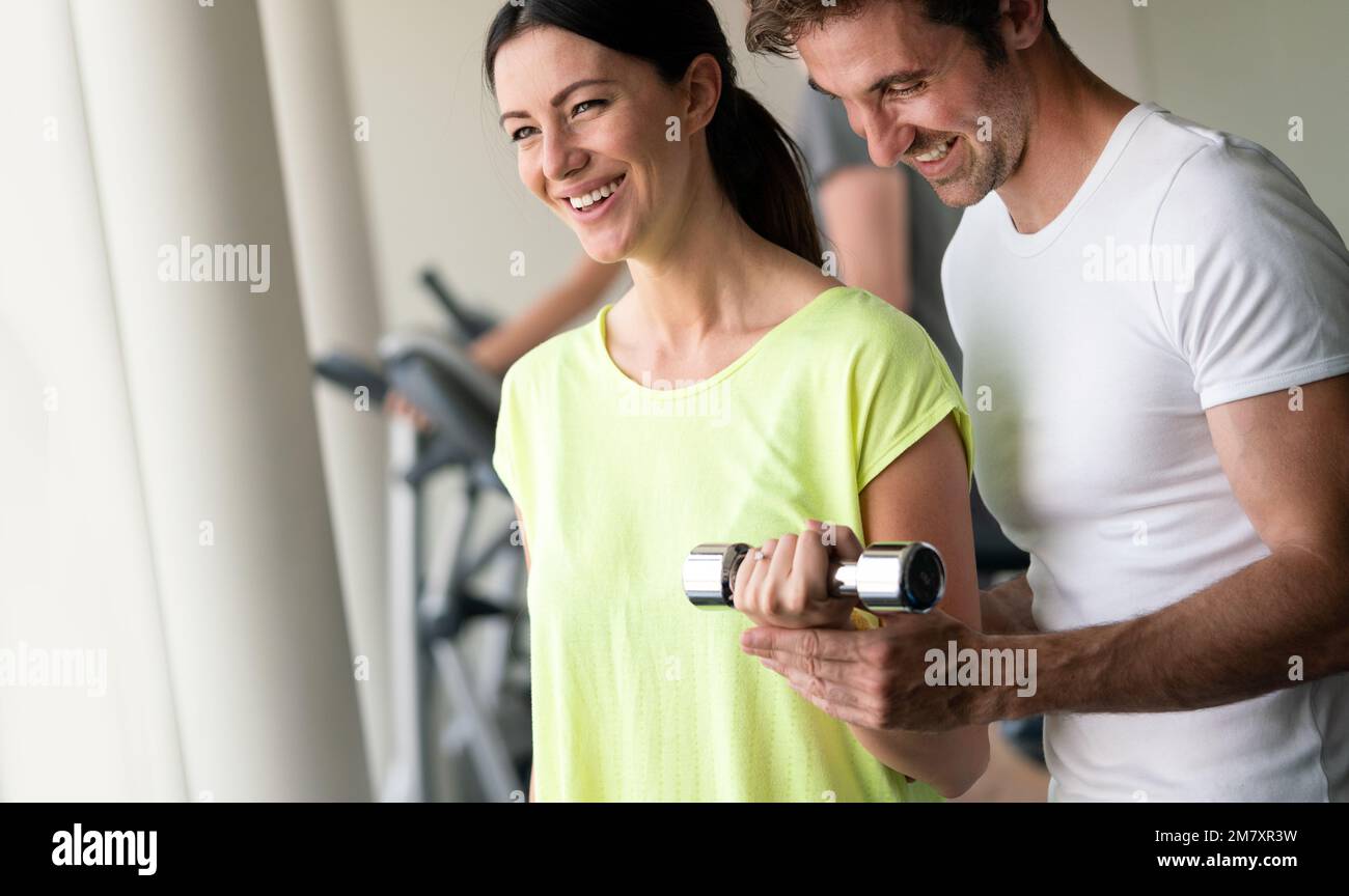 Female flirting gym hi-res stock photography and images - Alamy