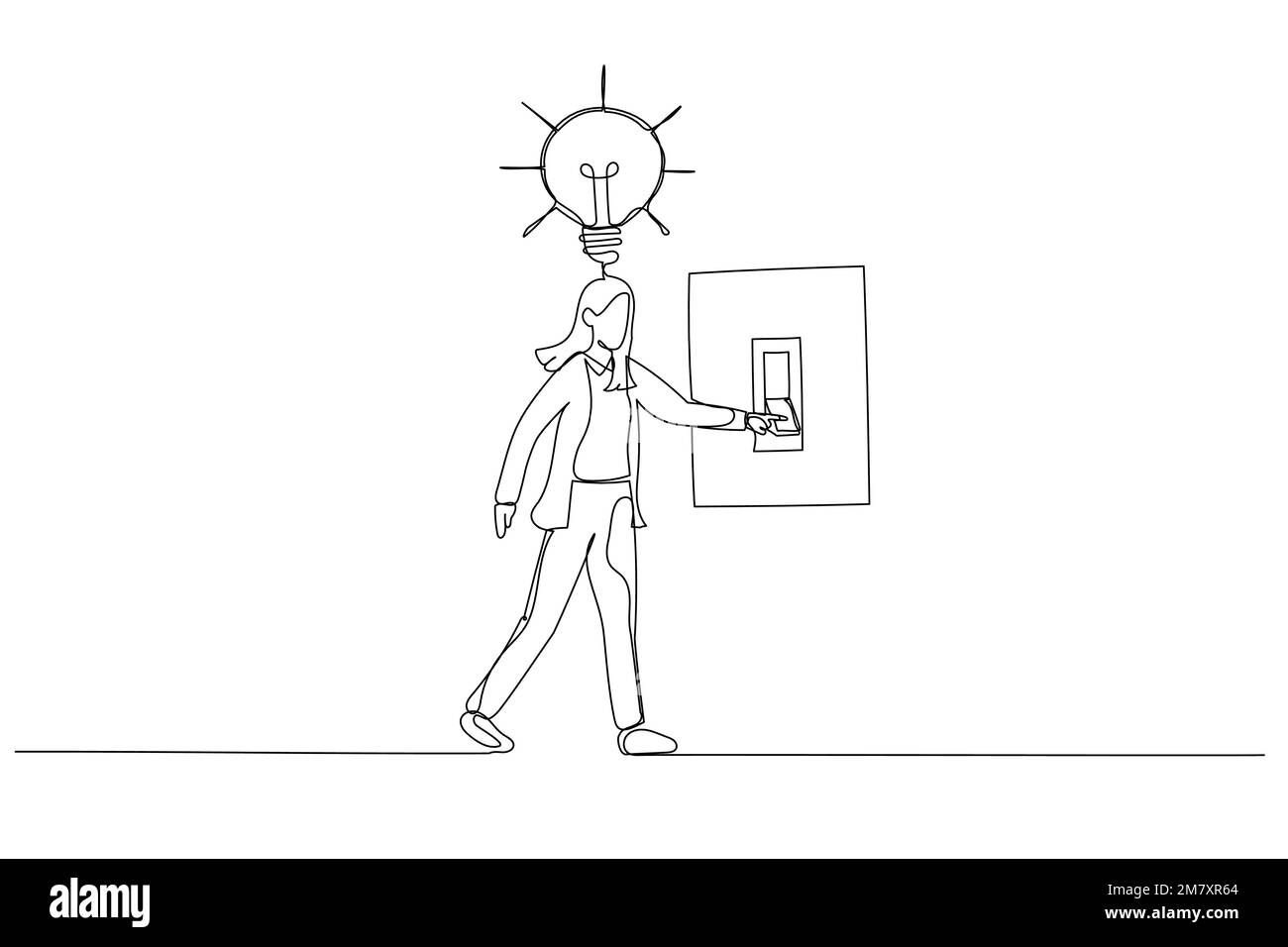 Cartoon Turn On The Light