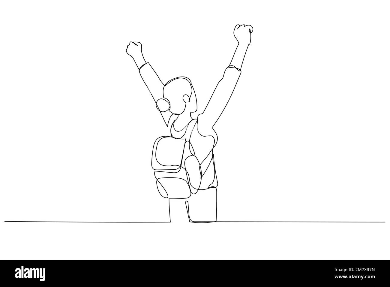 Portrait happy teenage girl graduation Stock Vector Images - Alamy