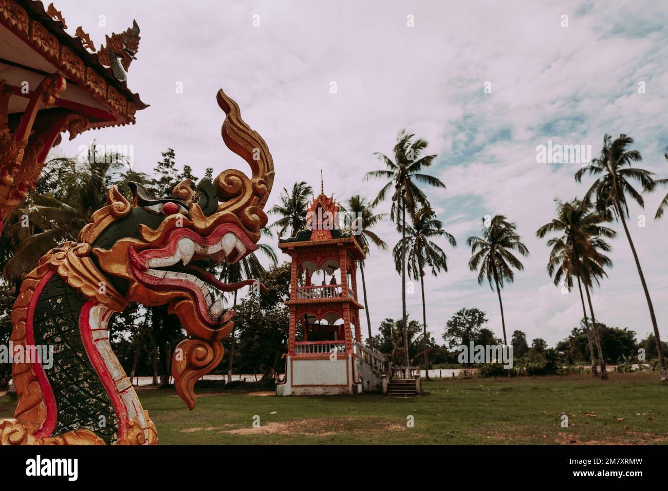 Buddhist Temple in Don Khong. Si Phan Don Island Stock Photo - Alamy