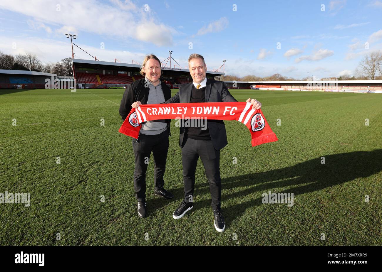 Crawley, UK. 11th Jan, 2023. Crawley Town Football Club's new manager ...