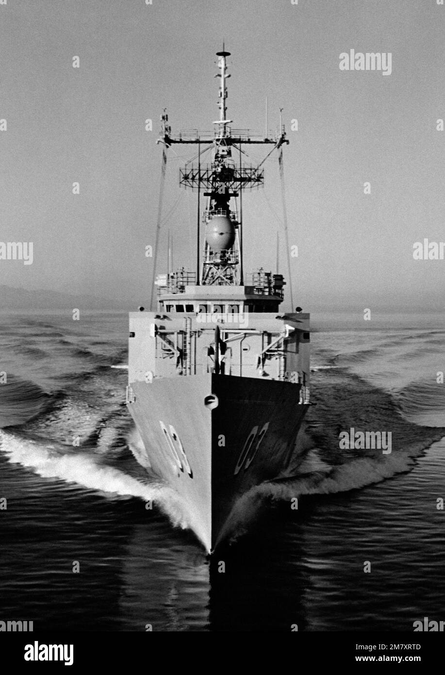 A bow view of the Australian frigate SYDNEY (F-03) underway. Country ...
