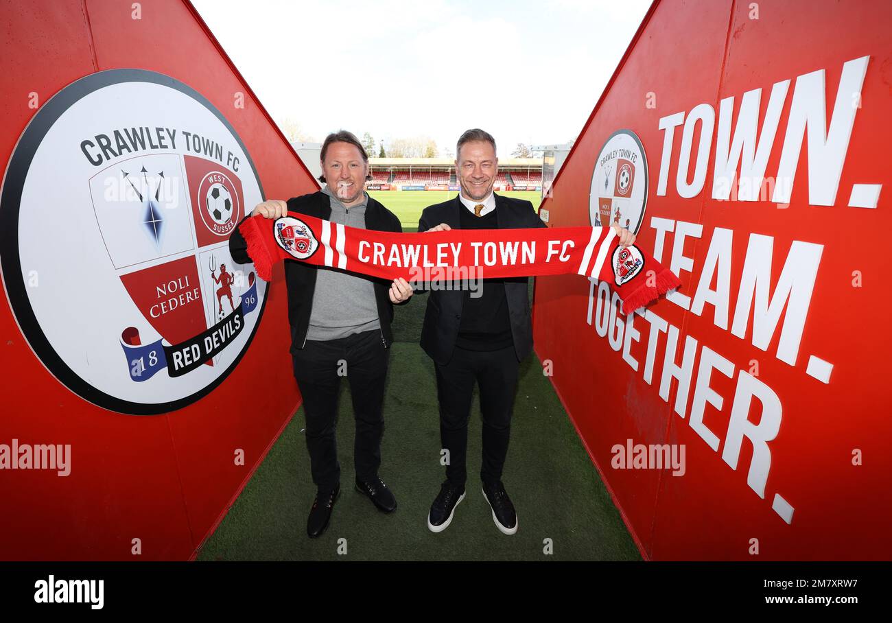 Crawley, UK. 11th Jan, 2023. Crawley Town Football Club's new manager ...