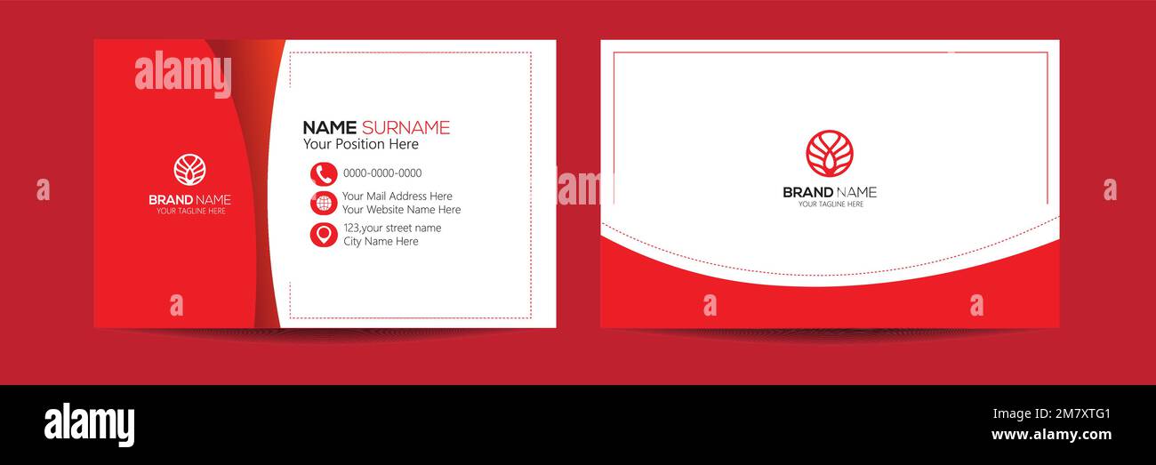 Business card design template, Double sided business card template ...
