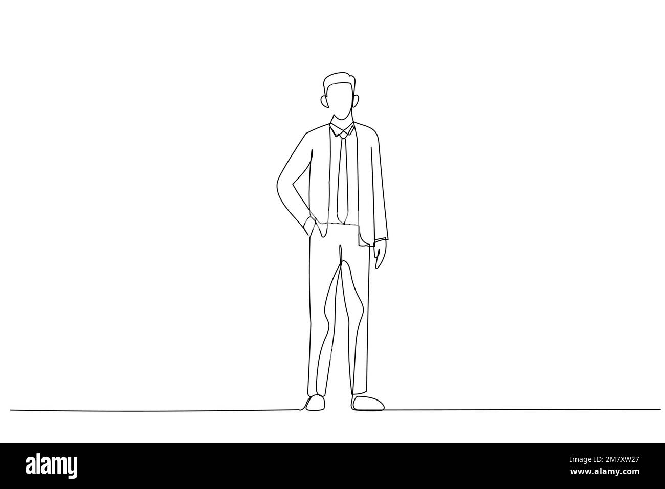 Drawing of charismatic well dressed businessman in suit and tie ...