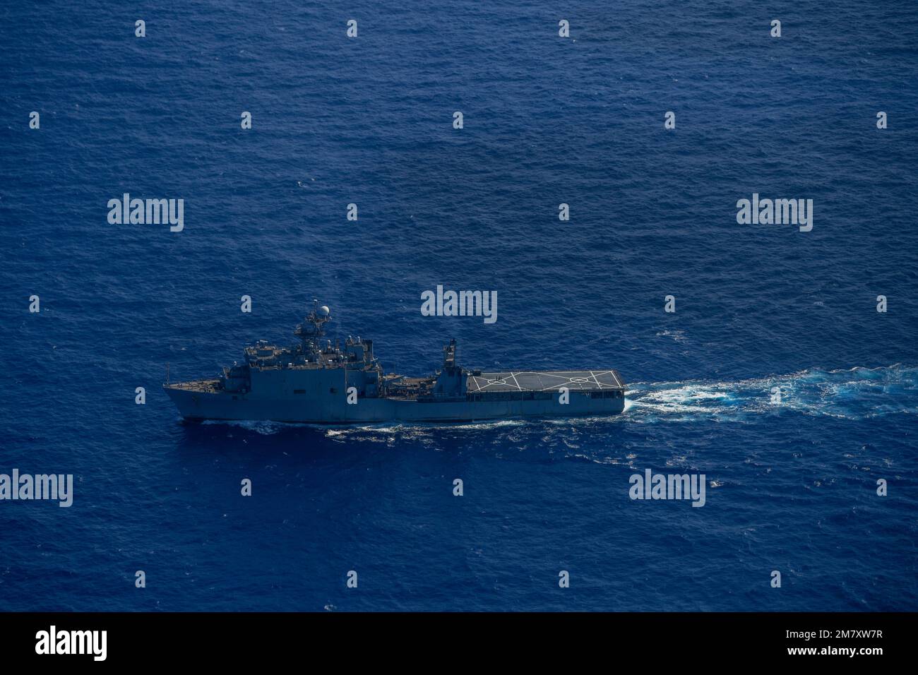 The USS Pearl Harbor scans the water during a search and rescue ...