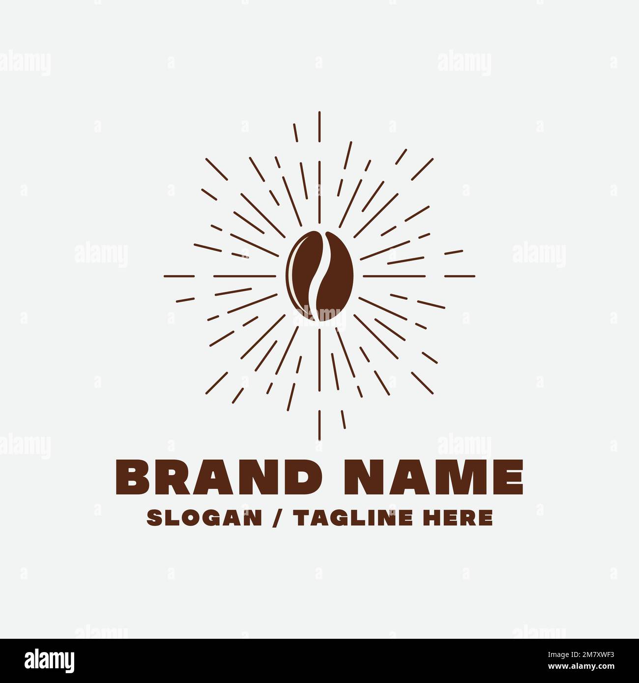 Simple coffee logo design template. Editable, resizable, vector ...