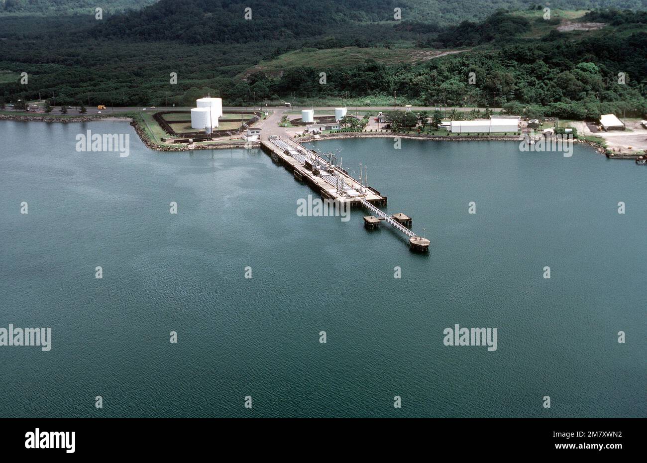 Aerial view of the fuel pier. Base: Naval Air Station, Cubi Point State ...