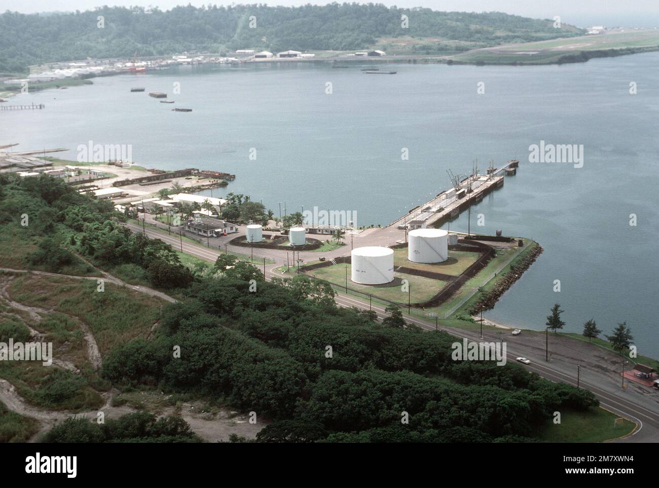 Aerial view of the fuel pier. Base: Naval Air Station, Cubi Point State ...