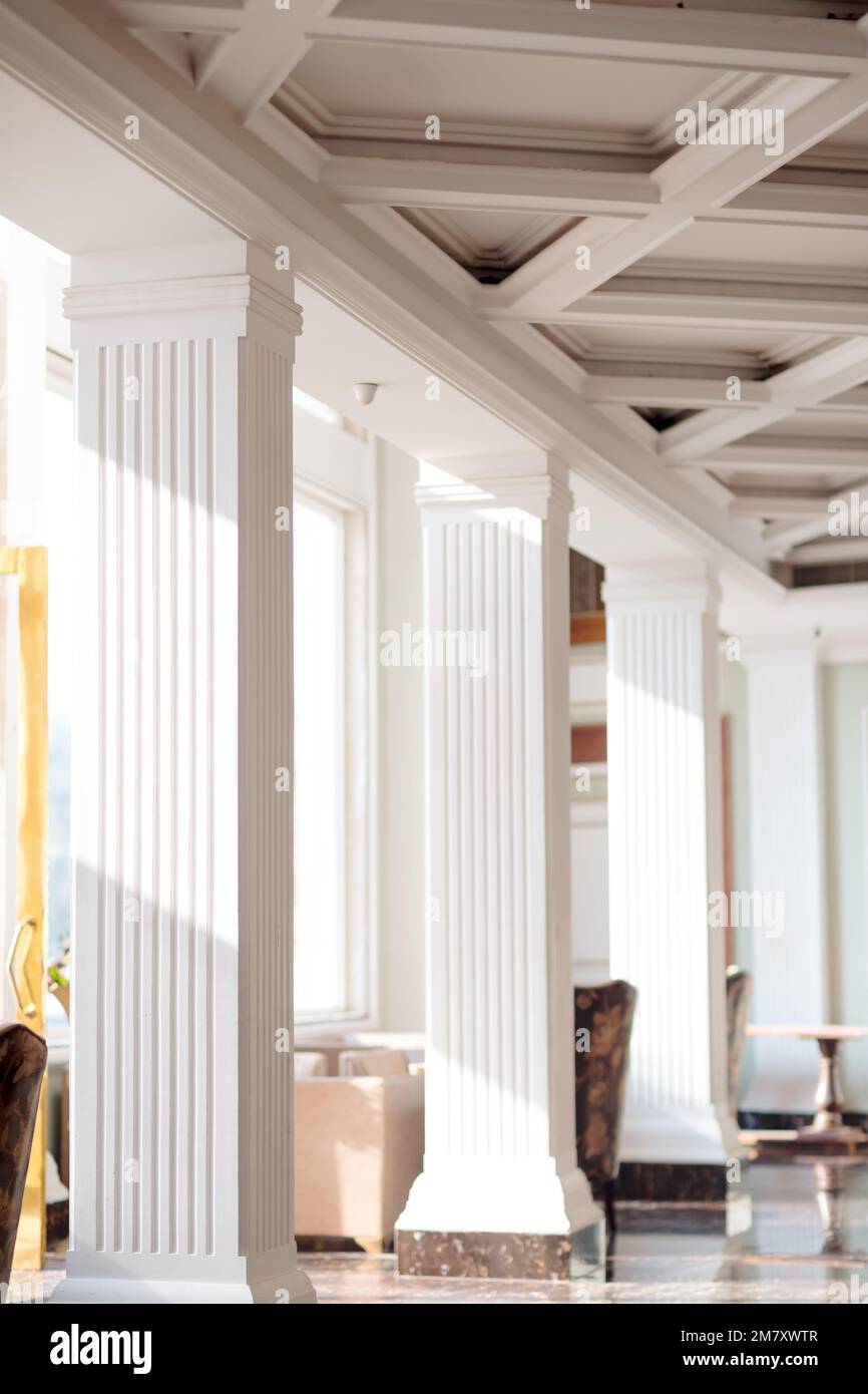 A buildings post and modern ceiling design Stock Photo - Alamy