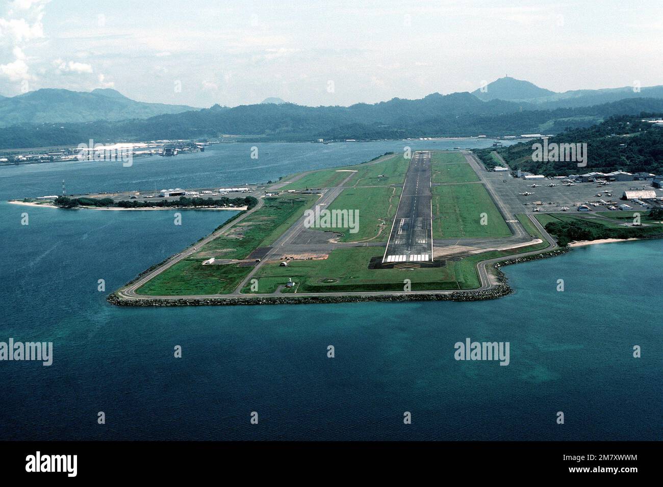Aerial view of the runways and other base facilities. Base: Naval Air ...
