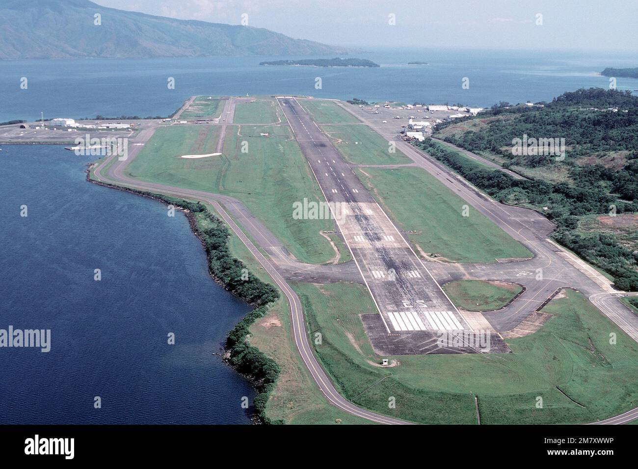 Aerial view of the runways and other base facilities. Base: Naval Air ...